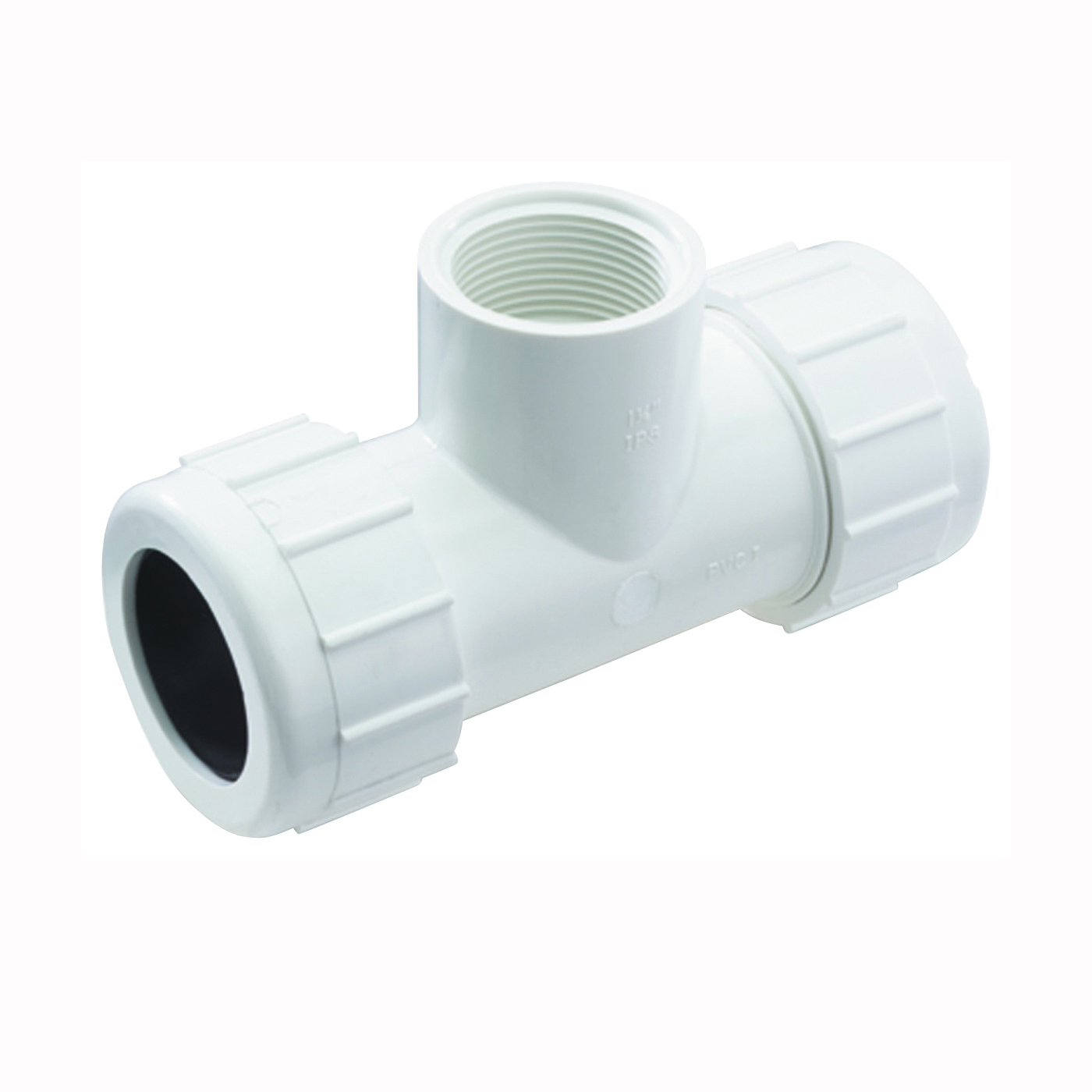 NDS CPT-0500-S Pipe Tee, 1/2 in, Compression x Slip-Joint, PVC, White ...
