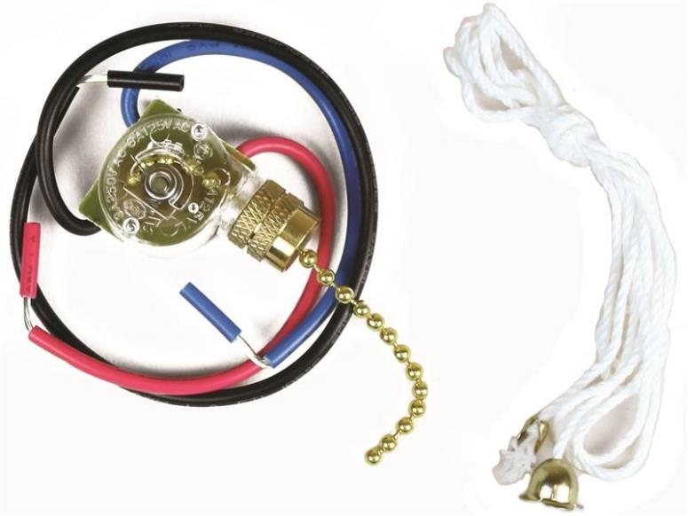 Brass Finish 3-Way 3-Speed Fan Switch